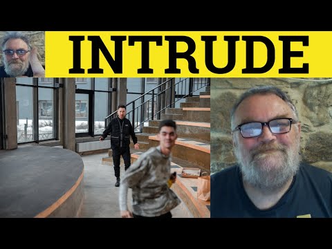 🔵 Intrude Meaning - Intruder Examples - Define Intrude - GRE Vocabulary - Intrude Intruder