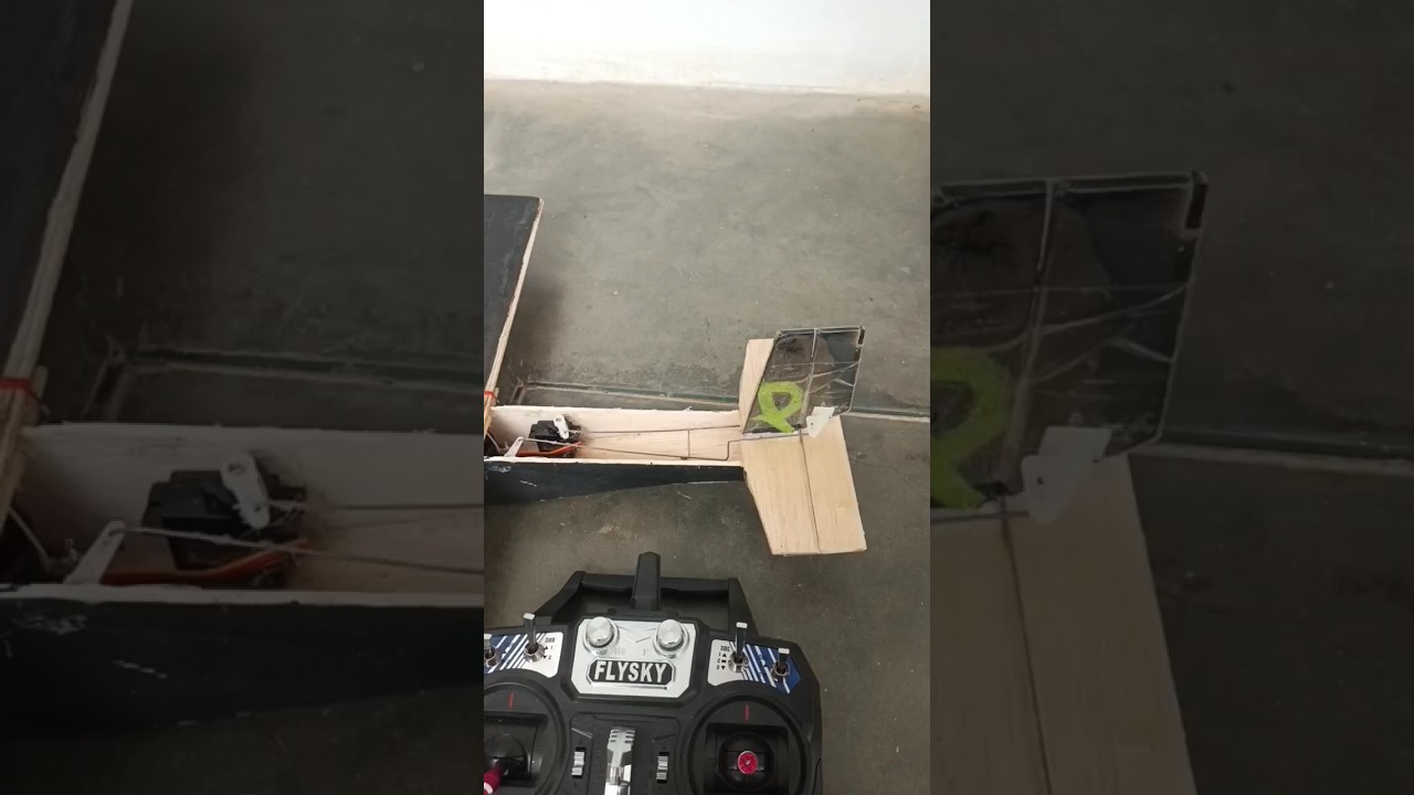 Balsa wood rudder and elevator#shorts #diy