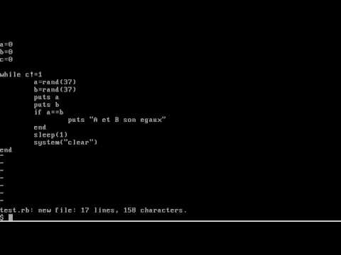 Exemple de programmation en ruby. | msxweb