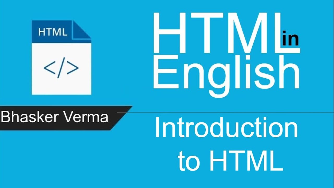 HTML tutorial for beginners in English #1 | Introduction to HTML