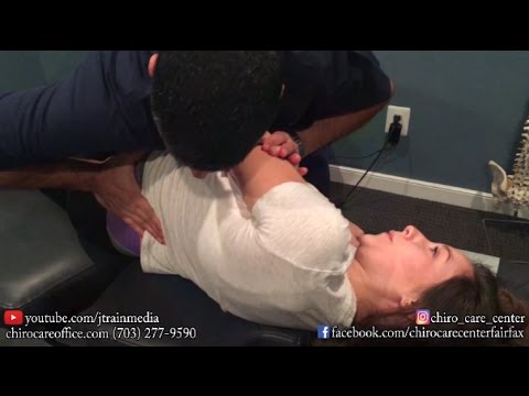 JUST ADJUSTMENTS - Chiropractic Adjustment on a Facebook Fan with a Computer Desk Job