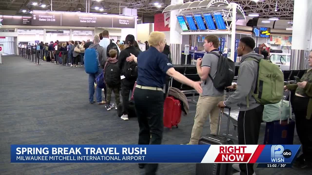 Spring break travel peaks at Milwaukee's Mitchell International Airport