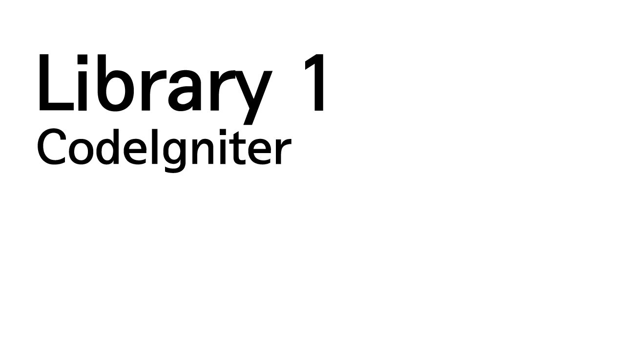 CodeIgniter - library 1 & Form Validation