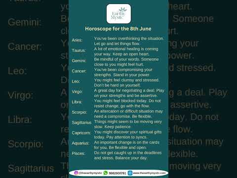 Daily Tarot Horoscope for All Zodiac Signs – June 8, 2025 #tarot #horoscopes