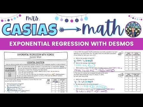 How to use Exponential Regression on Desmos Graphing Calculator | Algebra 1 Lesson