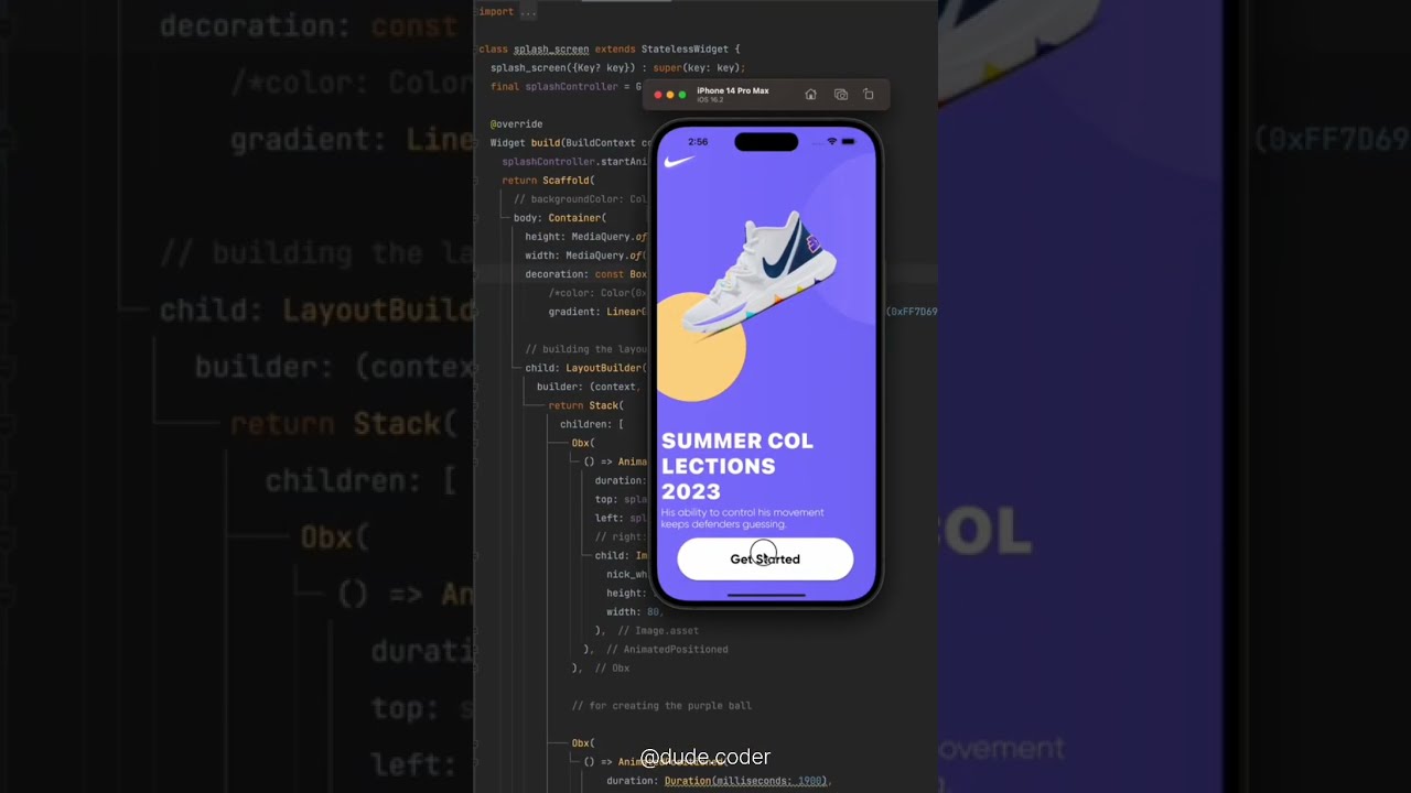 Flutter Animation UI | Shopping app Ui In flutter