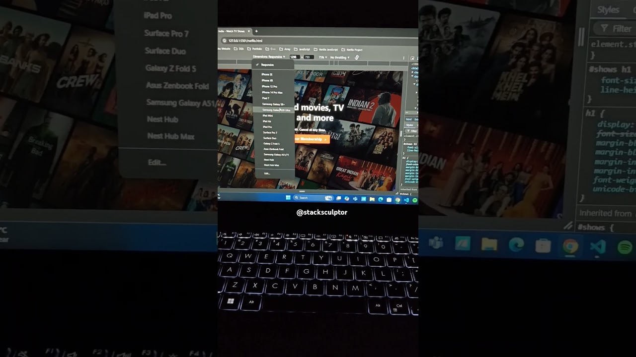 Created Netflix Clone using HTML, CSS AND JAVASCRIPT | with Responsive #html #css #javascript