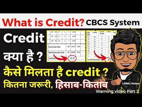 Credit क्या है |what is Credit | BA/BSC/BCOM exam में credit कैसे मिलता है? | Graduation CBCS System
