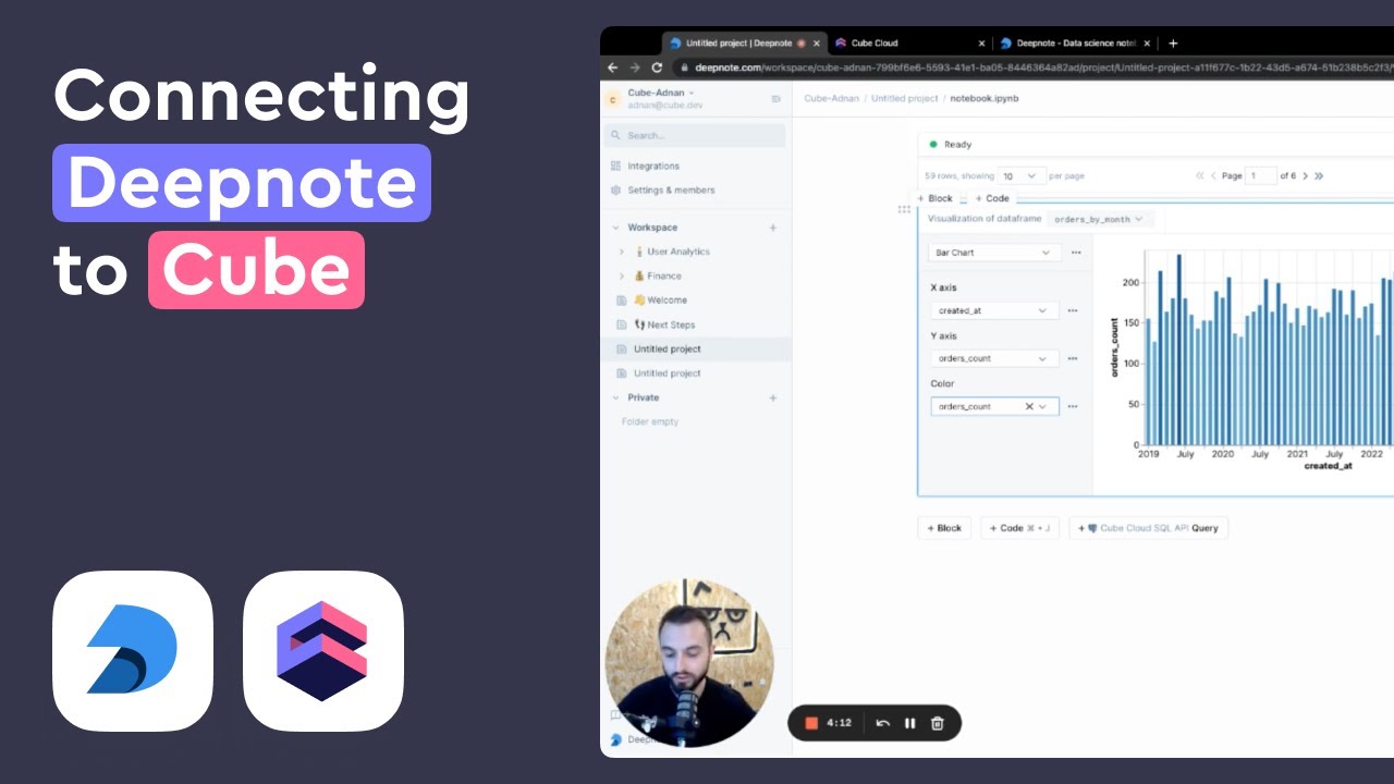 Connecting Deepnote to Cube