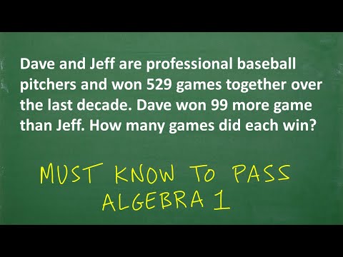 Algebra 1 Level WORD Problem – Need to Know to PASS…
