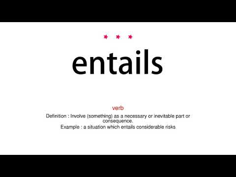 How to pronounce entails - Vocab Today