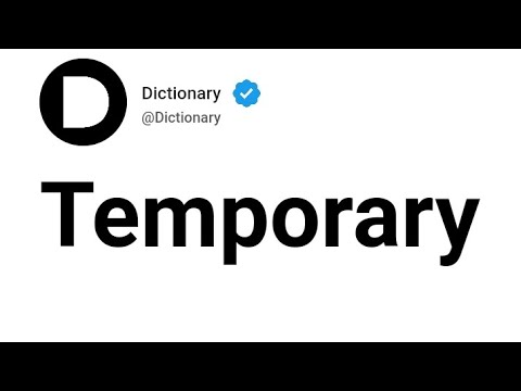 Temporary Meaning In English