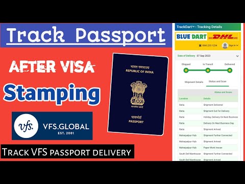 How to track passport after Visa stamping | how to track VFS passport delivery in India | bluedart