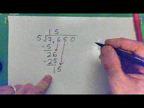 Divide 7,650 by 5 - Long Division