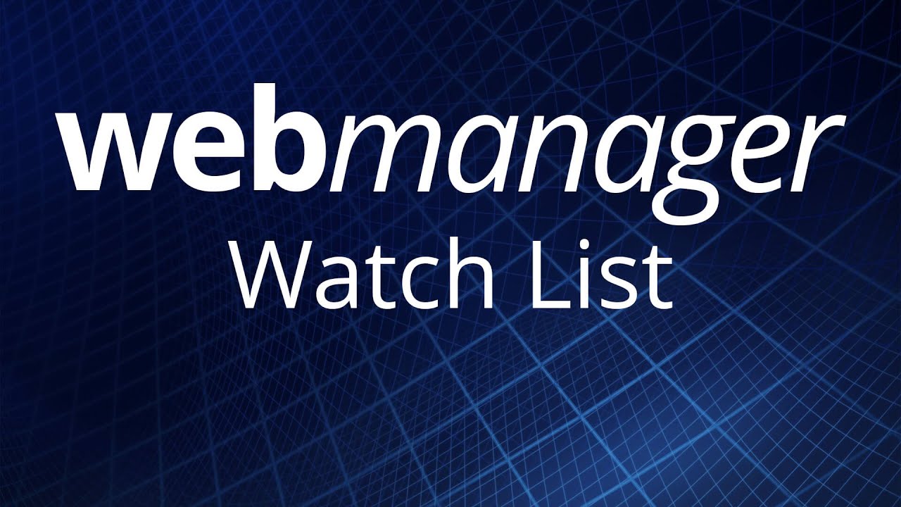 Watch List | WebManager