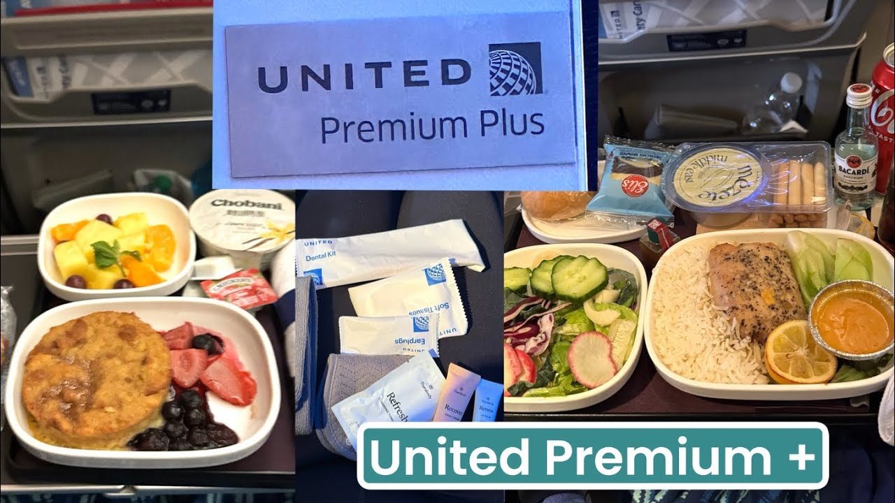 Food & Seat on United Premium Plus International flight review