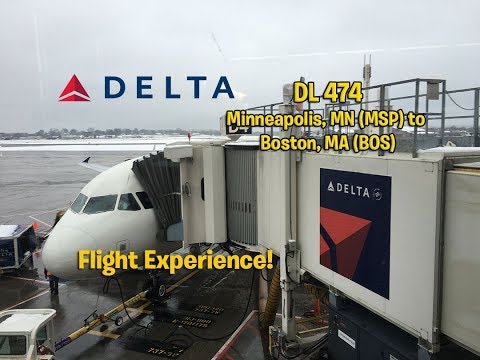 Delta Airlines Airbus A319-100 Minneapolis, MN to Boston, MA Comfort+ Flight Experience