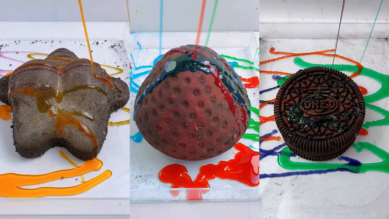 CLEANING SQUISHY ASMR🍓🍓Strawberry with soap