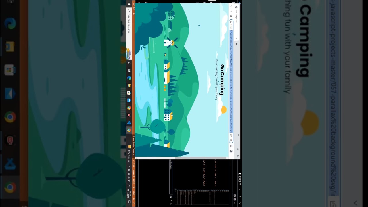 Parallex background svg animation using Html Css and JavaScript #shorts #programming #javascript