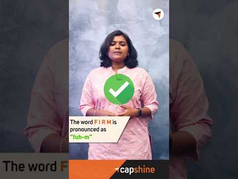 How do you pronounce the word: FIRM? | Learn English In Telugu | #shorts #youtubeshorts #ytshorts