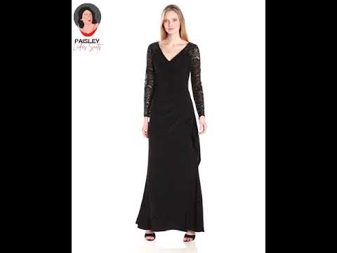 Alex Evenings Women's Illusion Sleeve Evening Dress | Formal Dresses