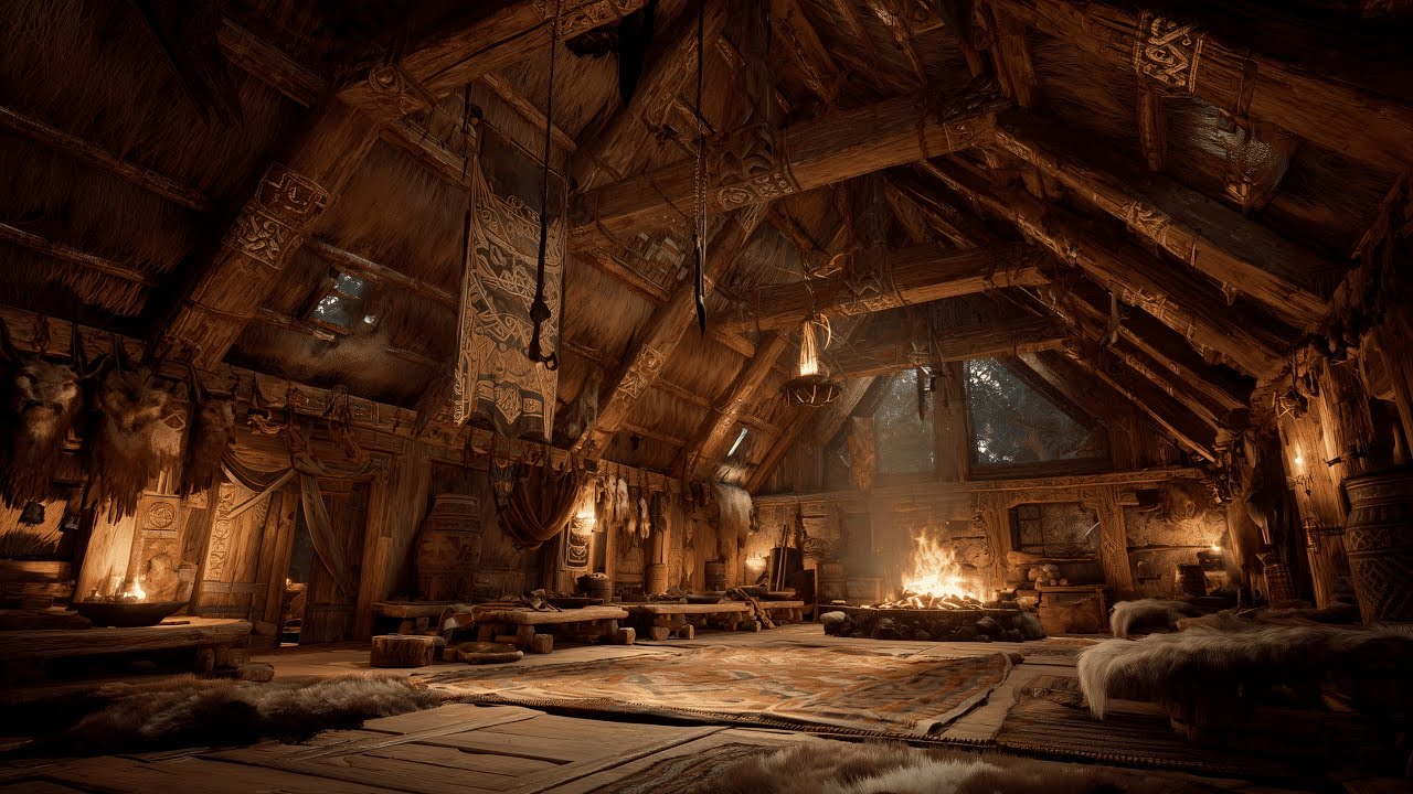 Relaxing Viking Music | Longhouse Ambience