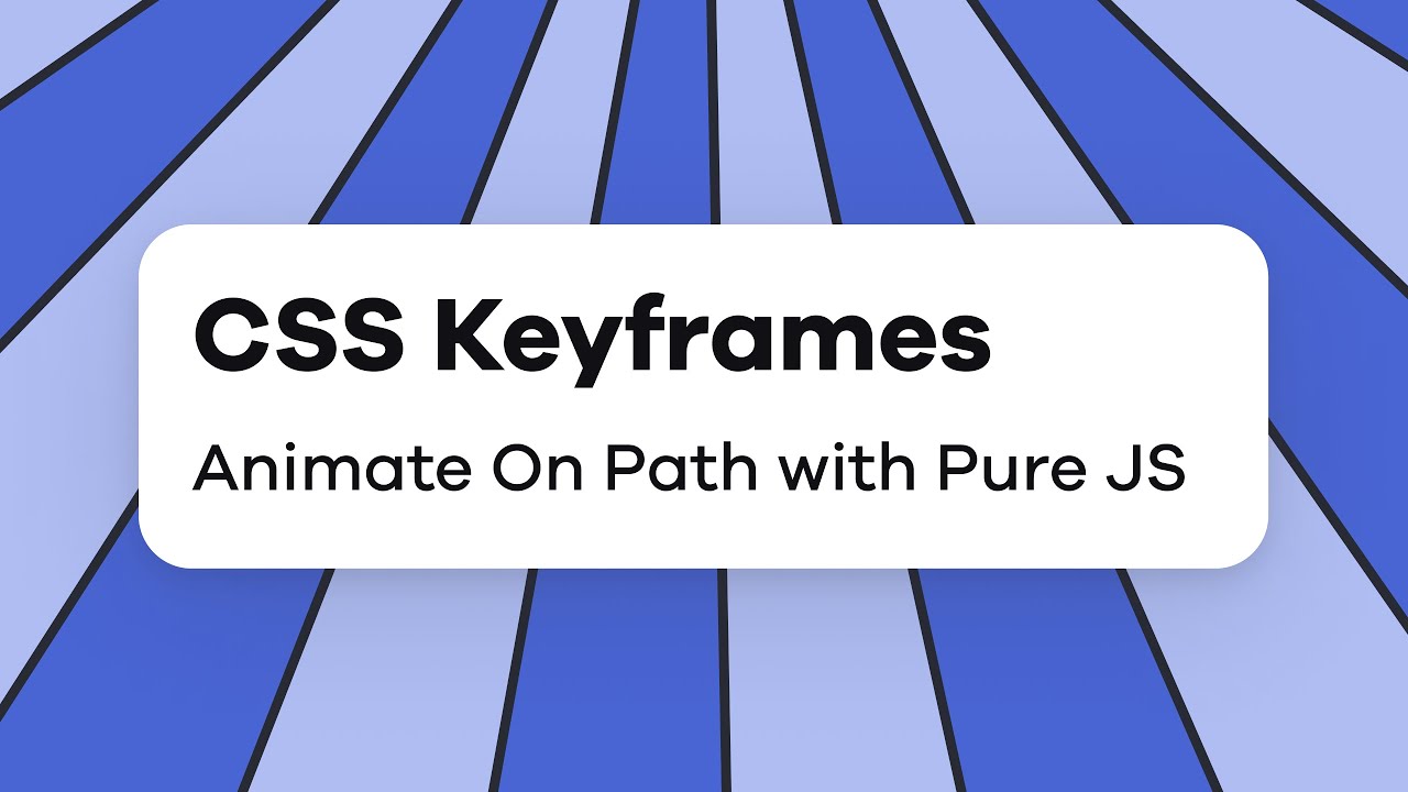 Create SVG Animations with CSS Keyframes | Animate on Path Using Pure JavaScript