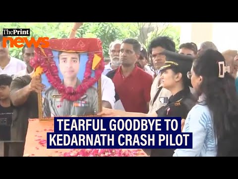Lt Colonel’s wife bids emotional farewell to her husband Lt Colonel Rajveer Singh Chauhan (Retd)