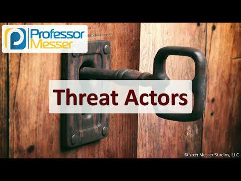 Threat Actors - SY0-601 CompTIA Security+ : 1.5
