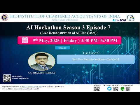 AI Hackathon S3 Ep-7: UC 4 – Real Time Financial Intelligence Dashboard – CA Shalabh Hajela