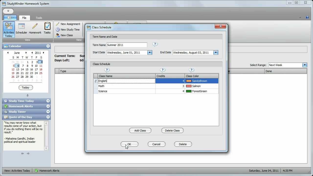 StudyMinder Tutorial 2: Entering an Assignment