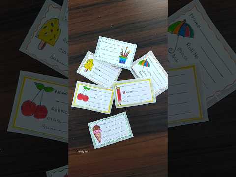 DIY cute Book Label Making || Homemade Book Label #shorts