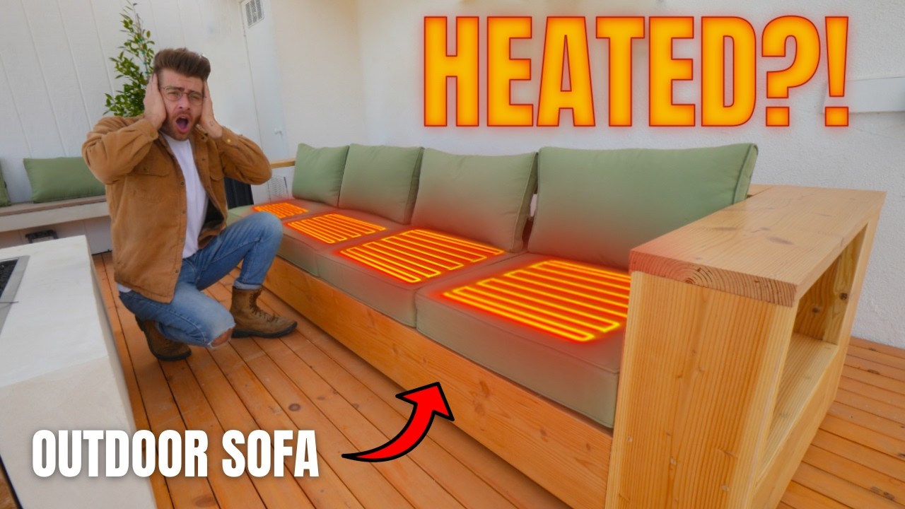 How To Make a HEATED Outdoor Sofa!!!