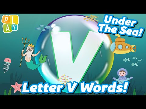 Letter V Words! | English ABC for Kids | FREE Worksheet | Uppercase Starting Sounds