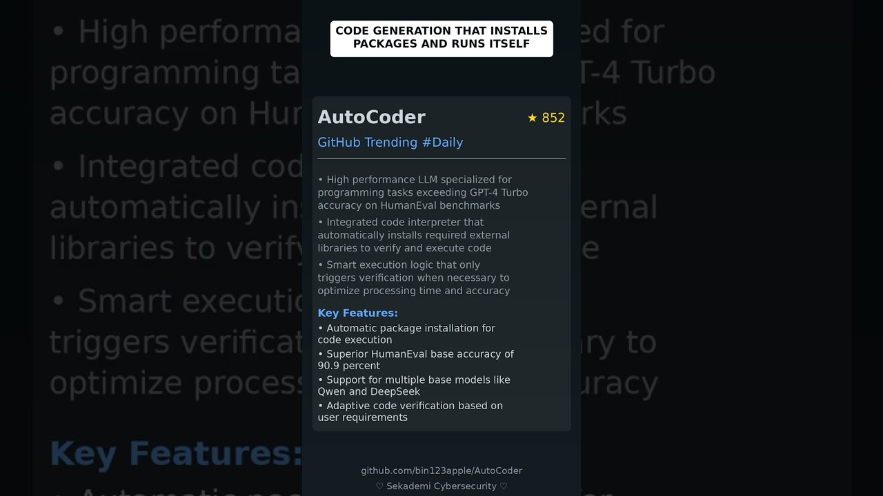 GitHub Trending Repositories: bin123apple/AutoCoder 🇬🇧
