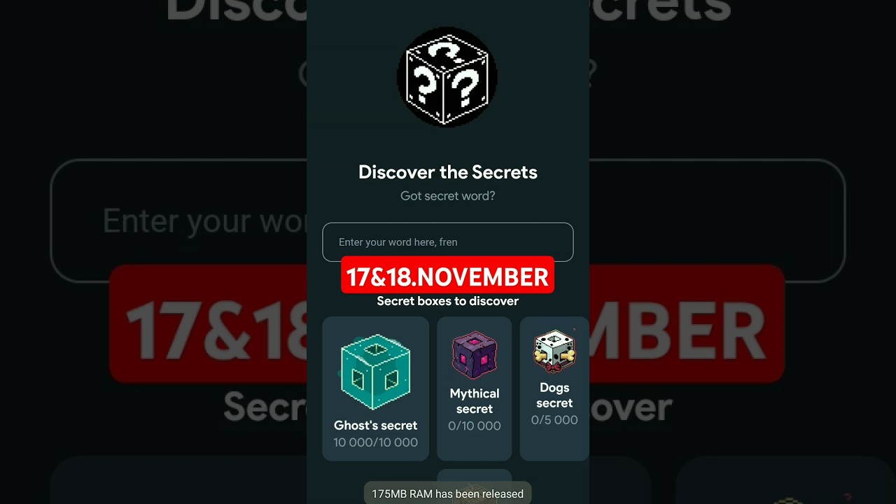 Not Pixel secret code 17 & 18 November #pixelcode