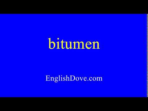 How to pronounce bitumen in American English.