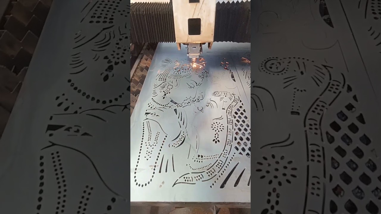 laser cutting Radha Krishna design 2 mm mild steel sheet