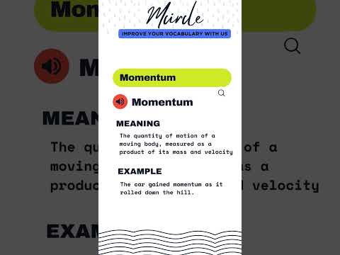Meaning of Word MOMENTUM #shortvideo #english #learning