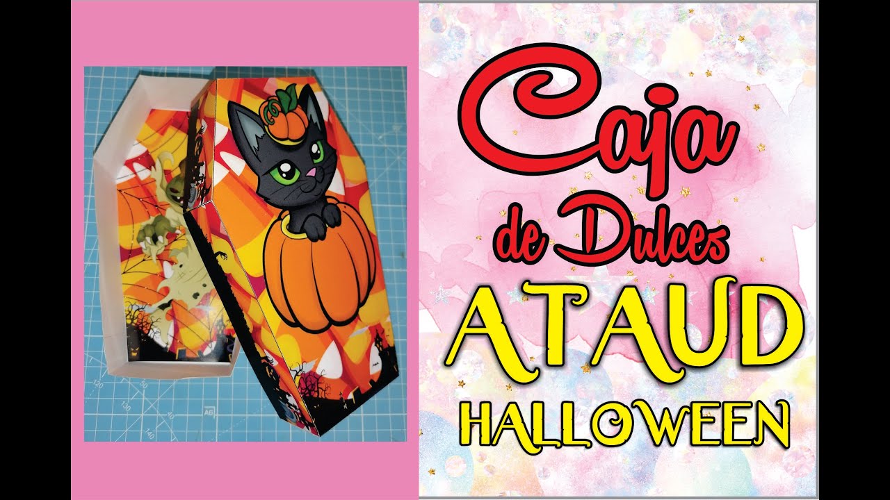 🎉🎉✿Caja de dulces Ataúd para Halloween - Imprimibles Gratis✿😉✿ Creaciones Samadith/DIY ✿🎉🎉