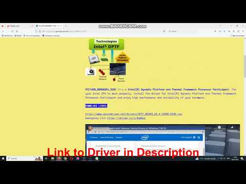 PCI\VEN_8086&DEV_318C Drivers // Intel(R) Dynamic Platform and Thermal Framework Processor