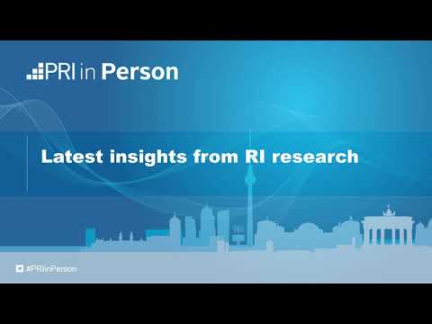 PRI in Person 2017 - Latest insights from RI research