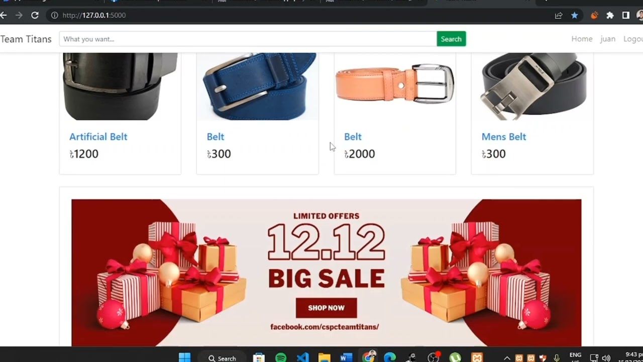 FLASK-BASED E-COMMERCE WEB APP