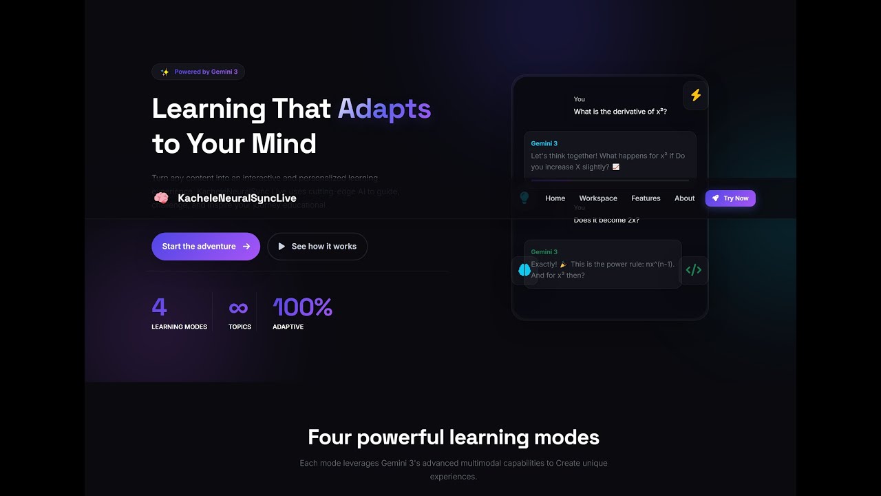 Kachele Neural Sync Live   AI Adaptive Learning Platform