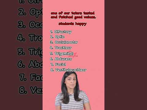 Cranial Nerves Easy Mnemonic | Anatomy Videos #shorts