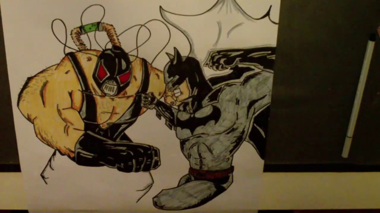 LET 'S DRAW BATMAN VS. BANE COMIC STYLE