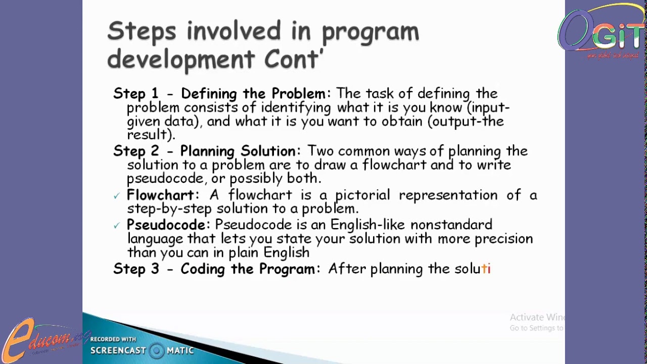 PROGRAM DEVELOPMENT  --|| COMPUTER SCIENCE