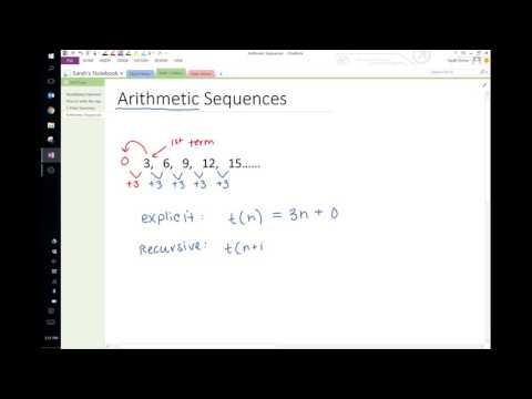Explicit and Recursive Equations for an Arithmetic Sequence