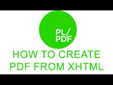 How to create PDF files from XHTML with PL/PDF