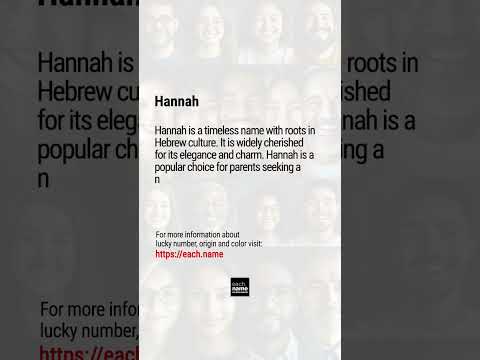 Discover the Meaning of Names! 🌍✨ #NameMeaning #BabyNames #UniqueNames #hannah